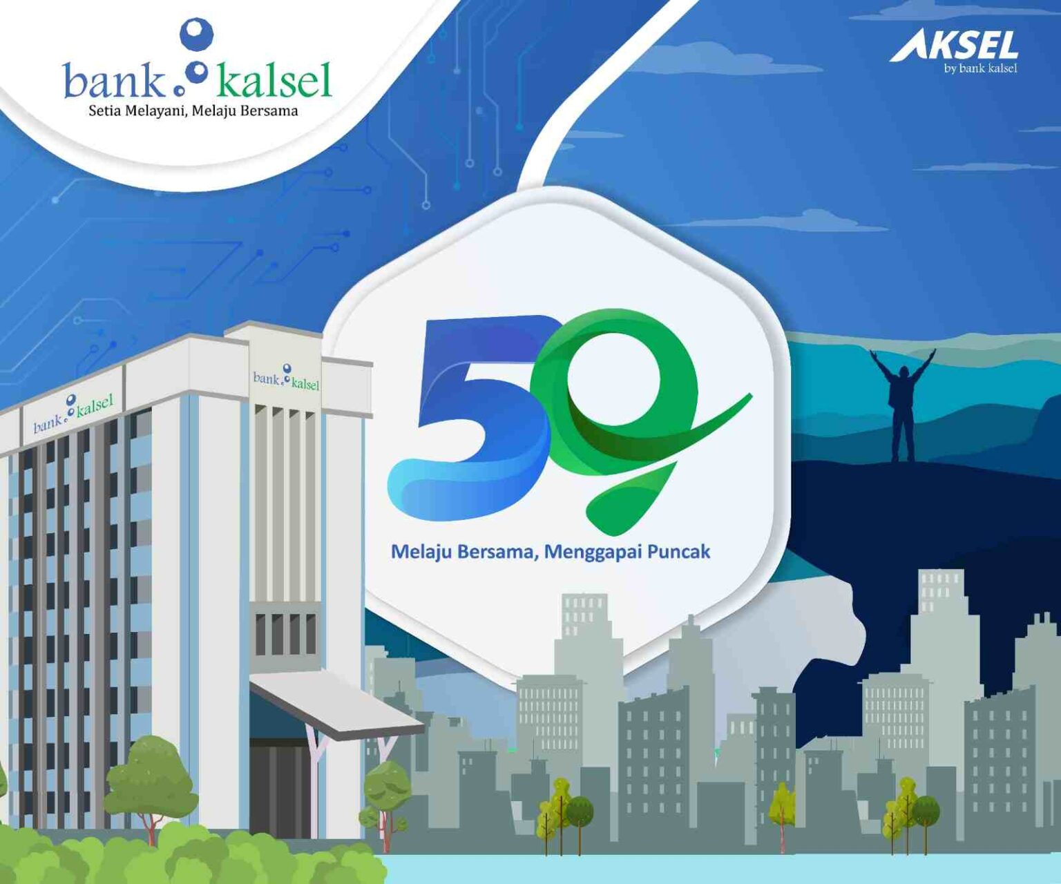 Bank Kalsel Kenalkan Logo HUT ke-59, Melaju Bersama Menggapai Puncak ...