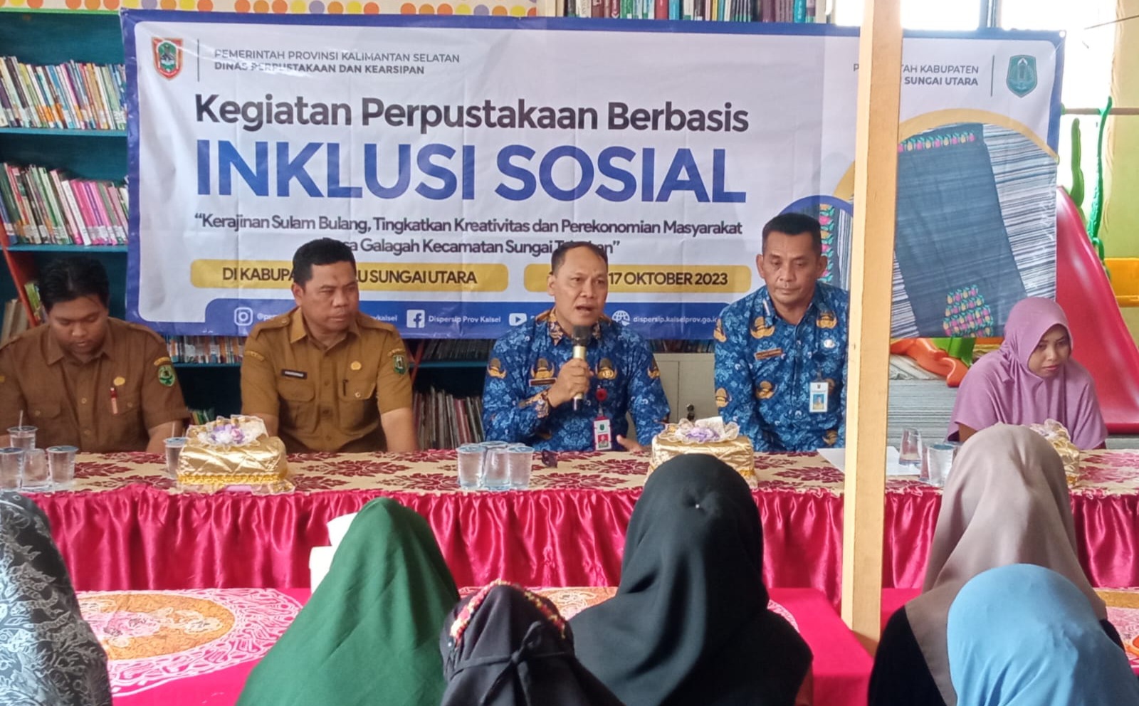 Dispersip Kalsel Laksanakan Pelatihan Sulam Bolang di HSU, Implementasi Program Perpustakaan ...